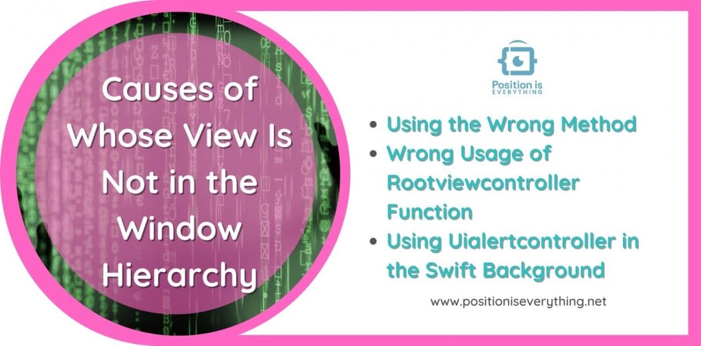 Whose View Is Not in the Window Hierarchy! Reasons and Fixes - Position Is Everything