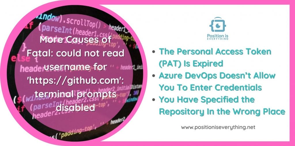 Fatal Could Not Read Username For Terminal Prompts Disabled Resolved
