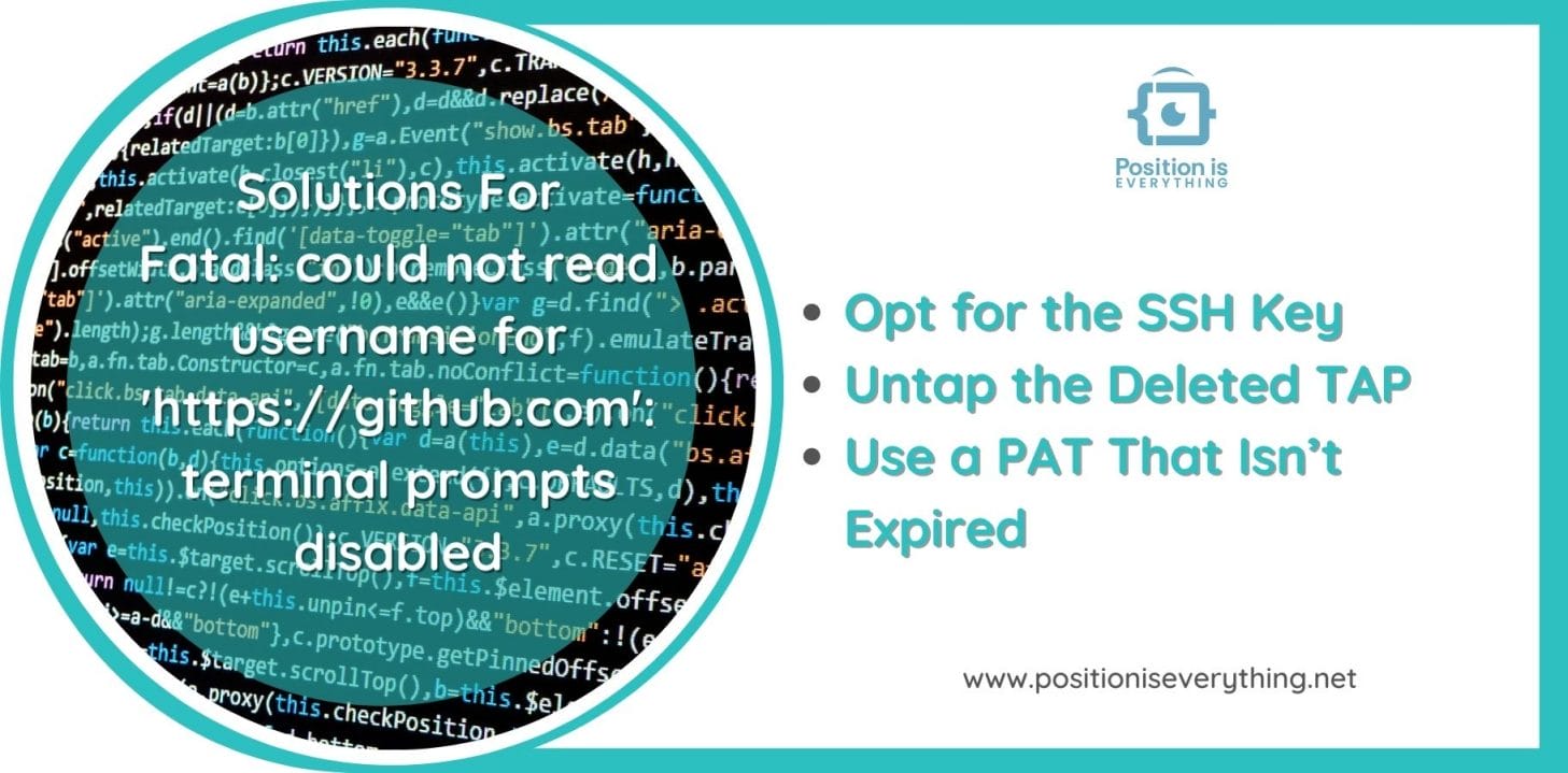 Fatal: Could Not Read Username for 'https://github.com': Terminal Prompts Disabled: Resolved ...