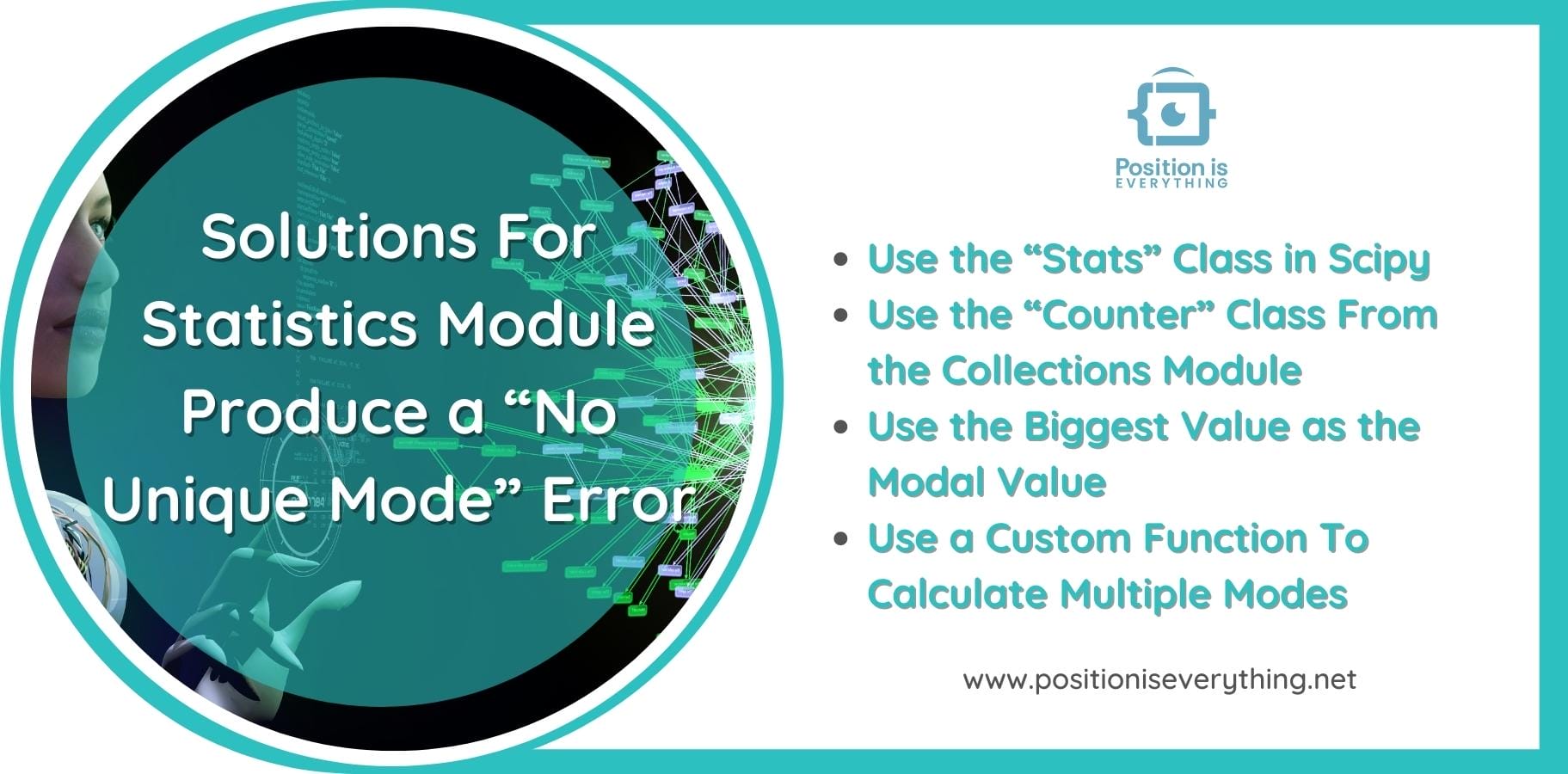 Statistics.statistics Error No Unique Mode Found 2 Equally Common Values - Position Is Everything