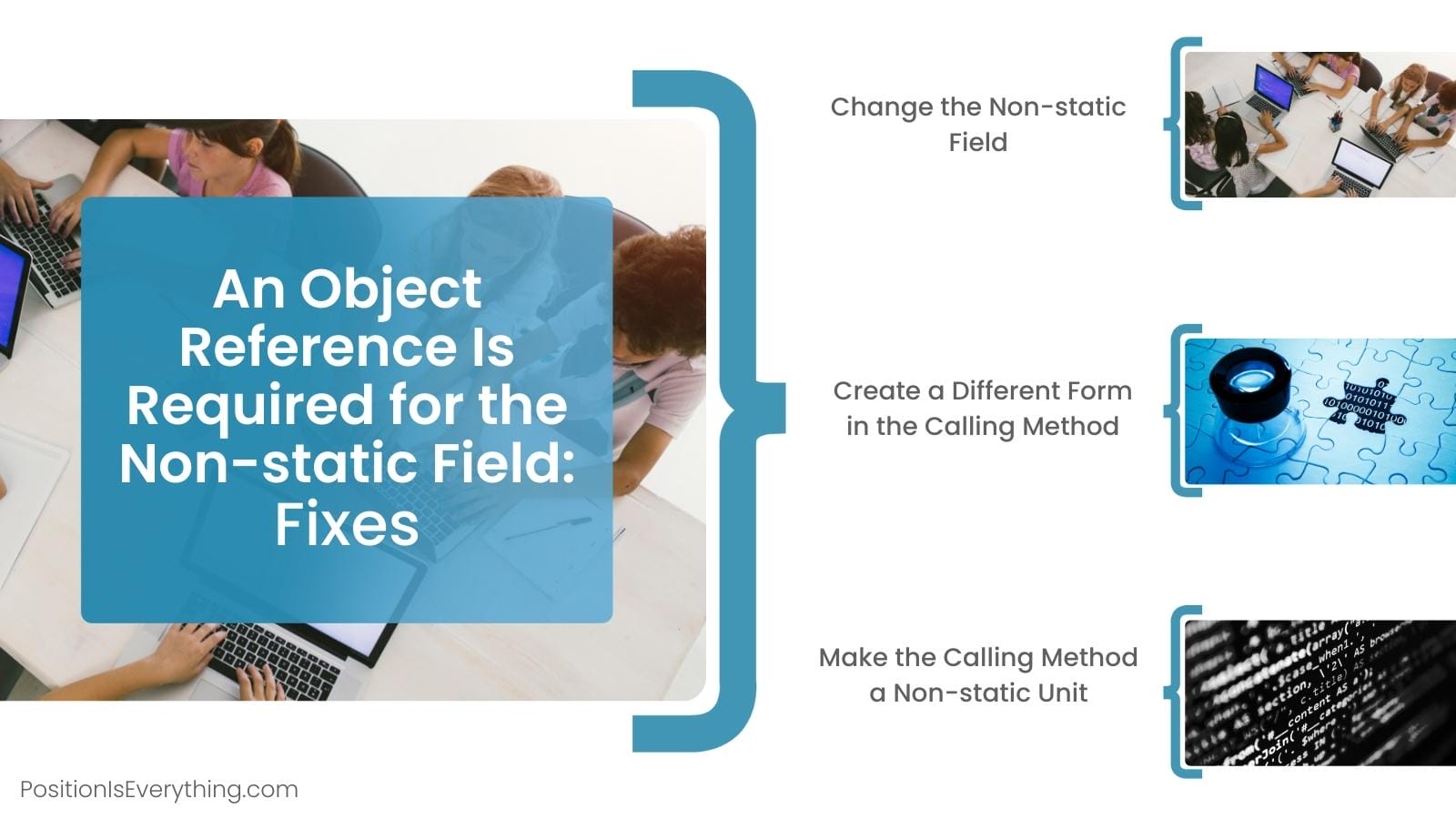 An Object Reference Is Required For The Non Static Field Fix It Now Position Is Everything