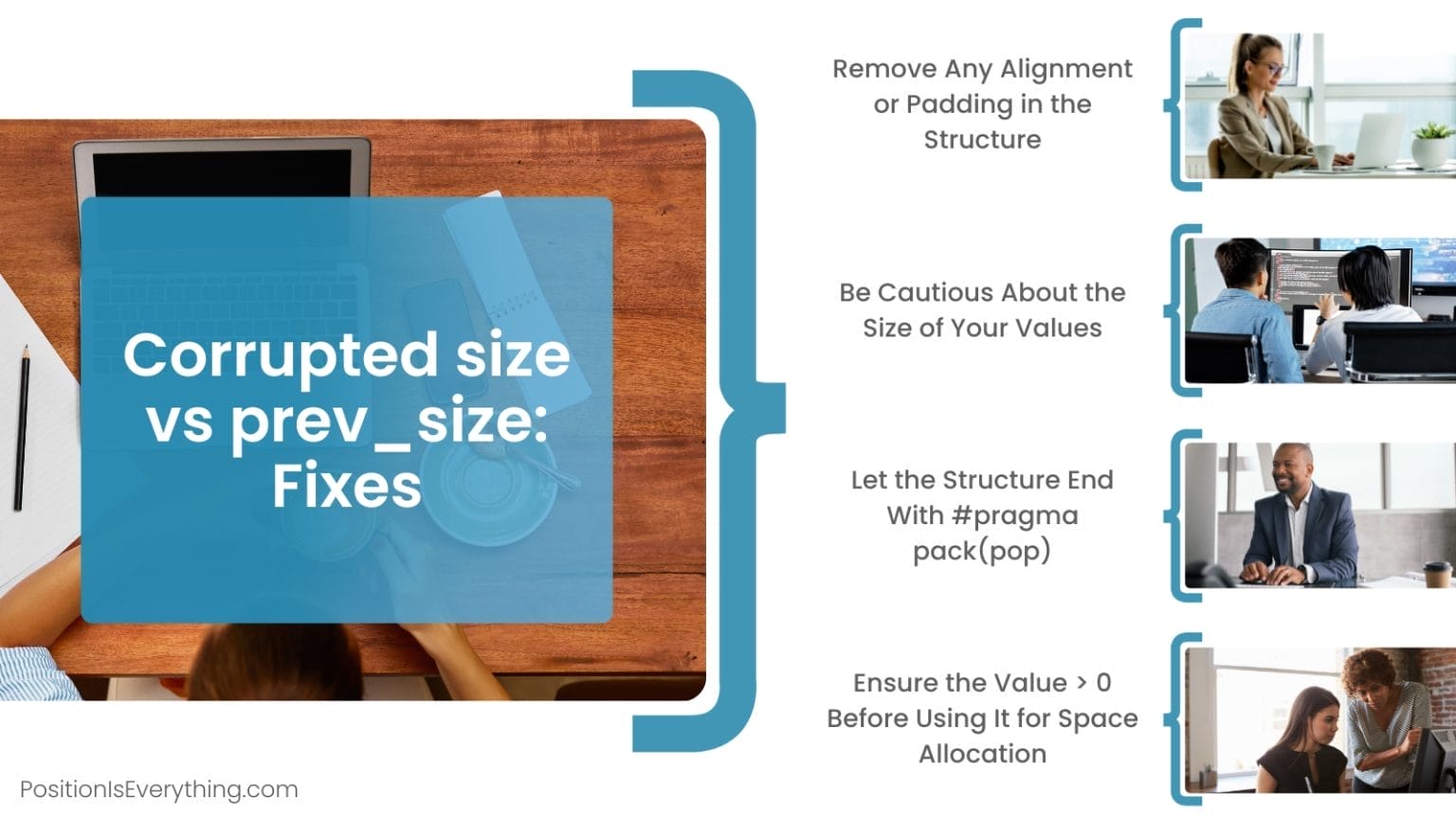 Corrupted size vs prev_size: Brilliant Repairing Techniques - Position Is Everything