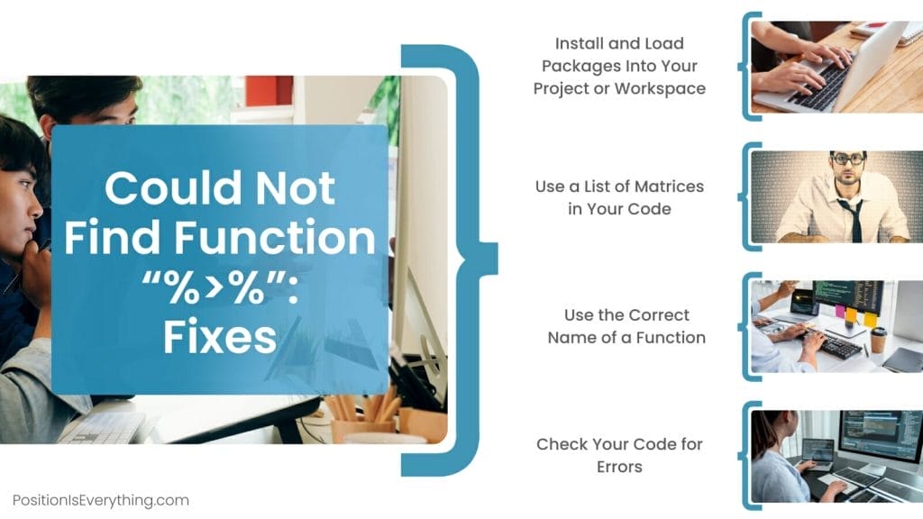 Could Not Find Function "%>%”: Solutions That Will Work - Position Is Everything
