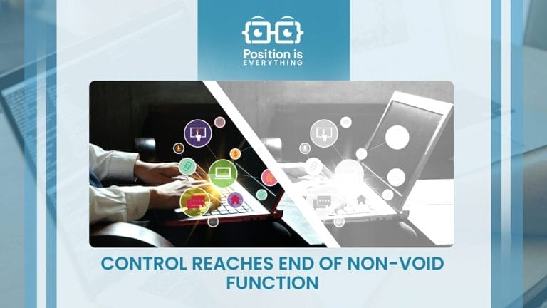 Control Reaches End of Non-void Function: A Detailed Guide - Position ...