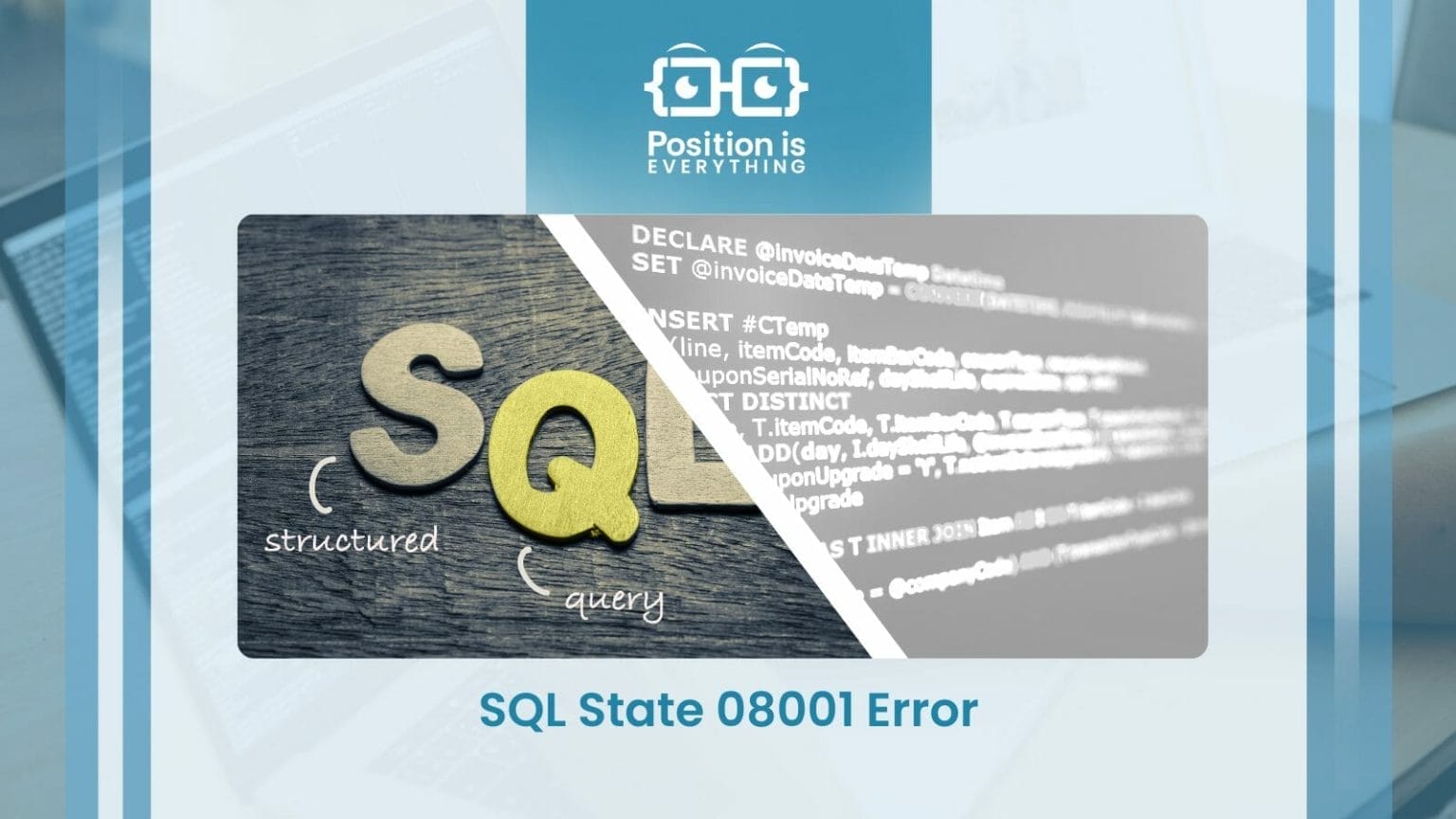 SQL State 08001 Error: How To Switch To the Normal State? - Position Is ...