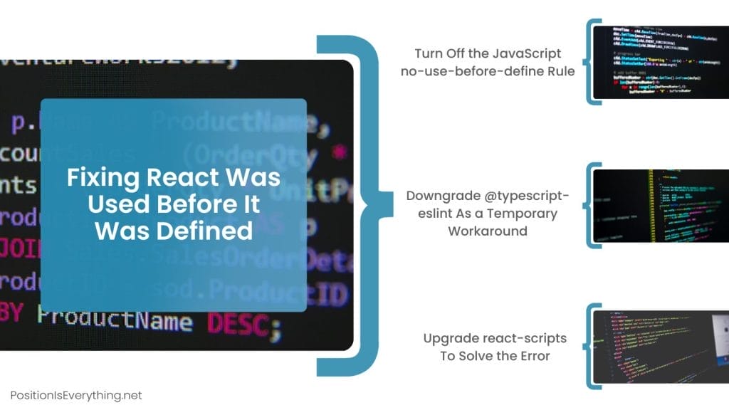React Was Used Before It Was Defined: What’s the Problem? - Position Is Everything